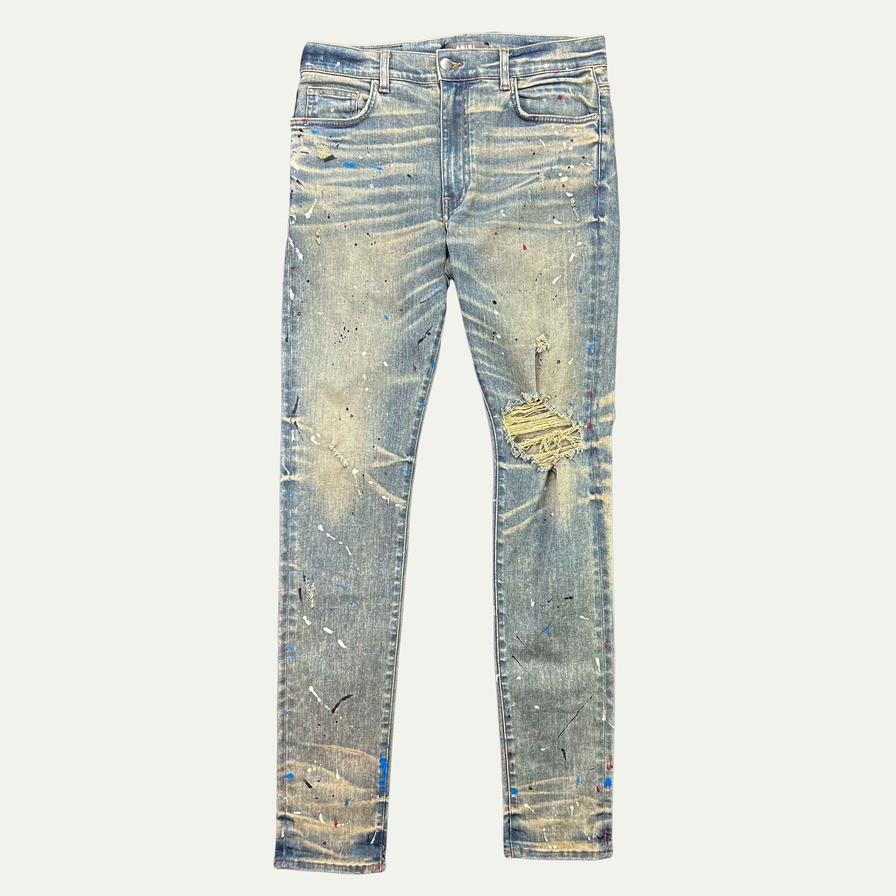 Amiri MX1 Paint Splatter Denim Jean – All in One